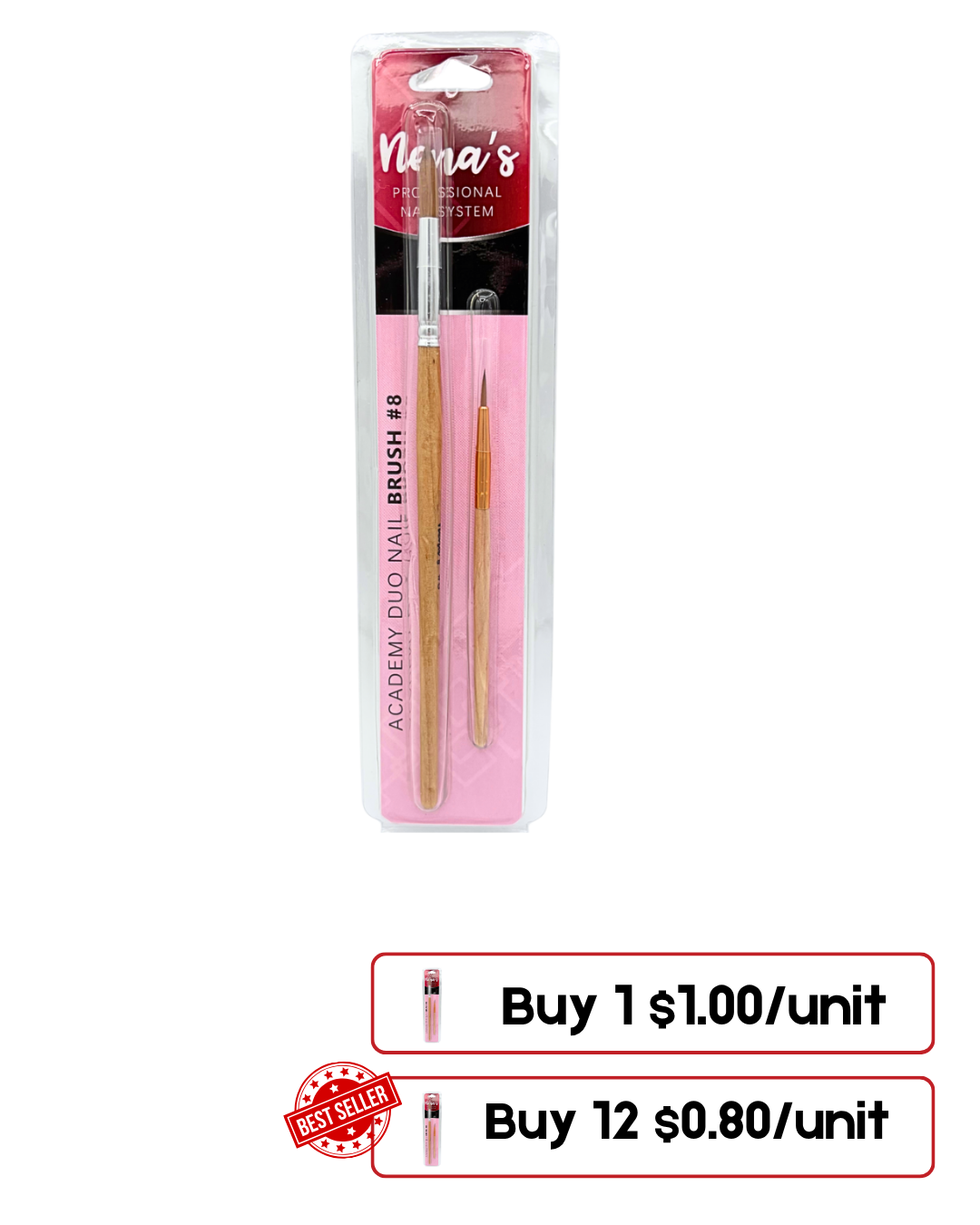 Nena’s Nails Professional Acrylic Brushes – Blondette Beauty Supply